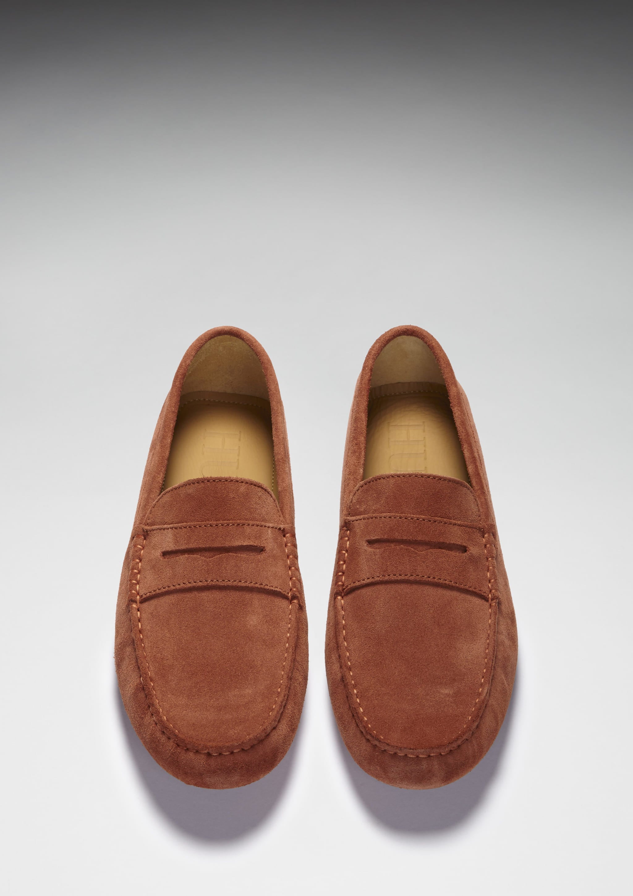 Penny Driving Loafers, rust suede - Hugs & Co.